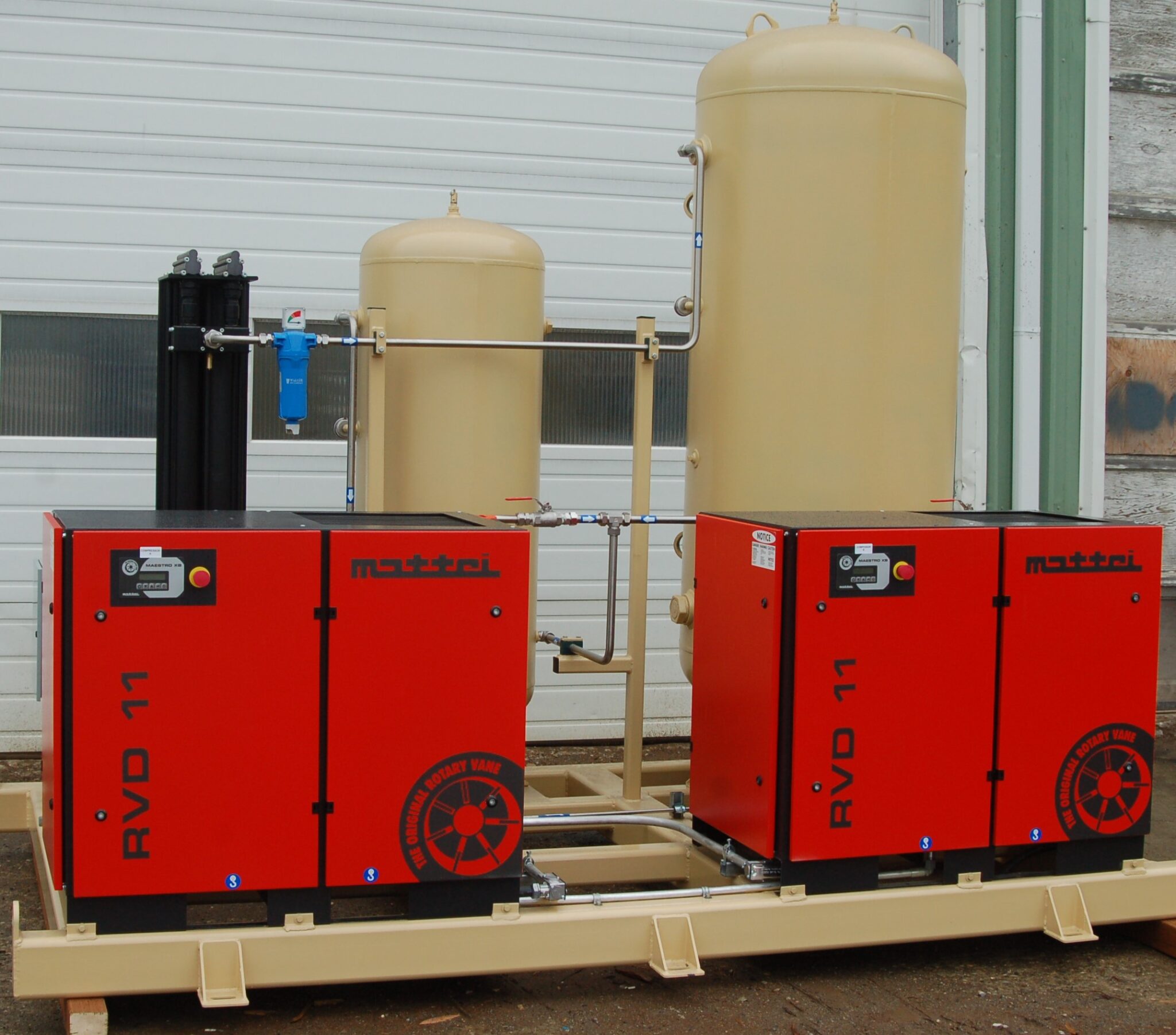 New Surplus Mattei Duplex 2 x 15 HP Rotary Instrument Air Compressor ...